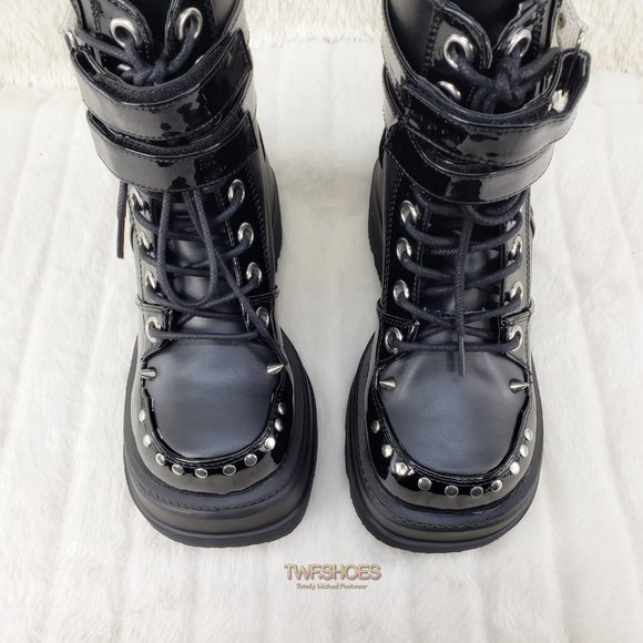 Demonia | Shoes | Shaker Goth Punk Rave Platform Wedge Ankle Boots ...